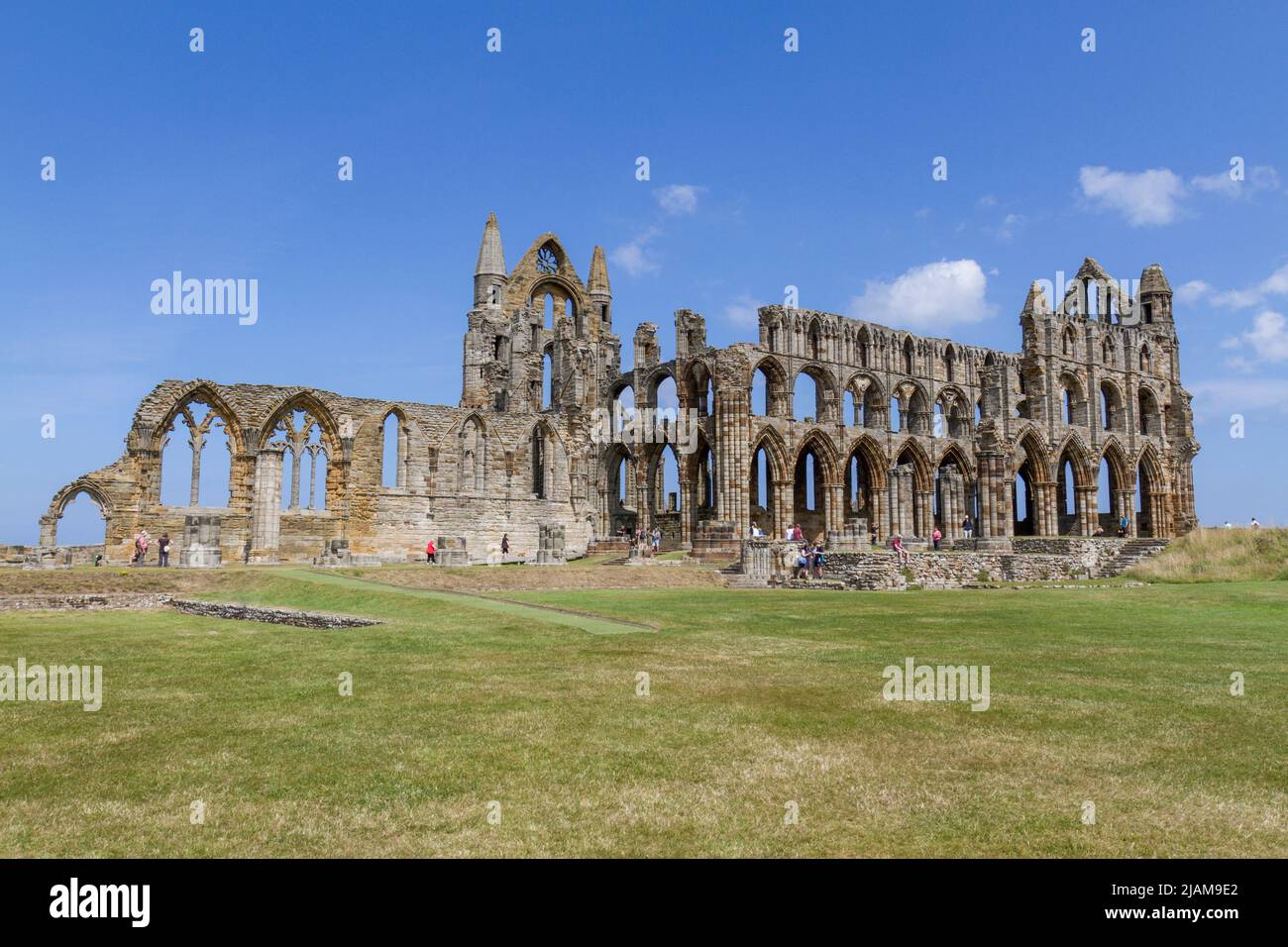The ruins of Whitby Abbey, Whitby, North Yorkshire, UK Stock Photo - Alamy
