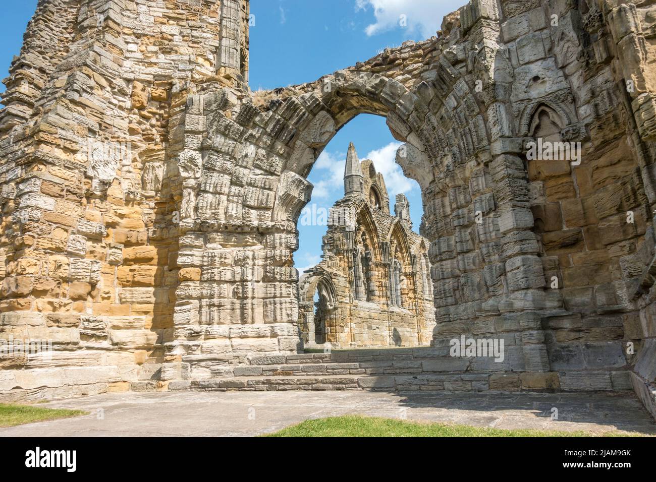The ruins of Whitby Abbey, Whitby, North Yorkshire, UK Stock Photo - Alamy