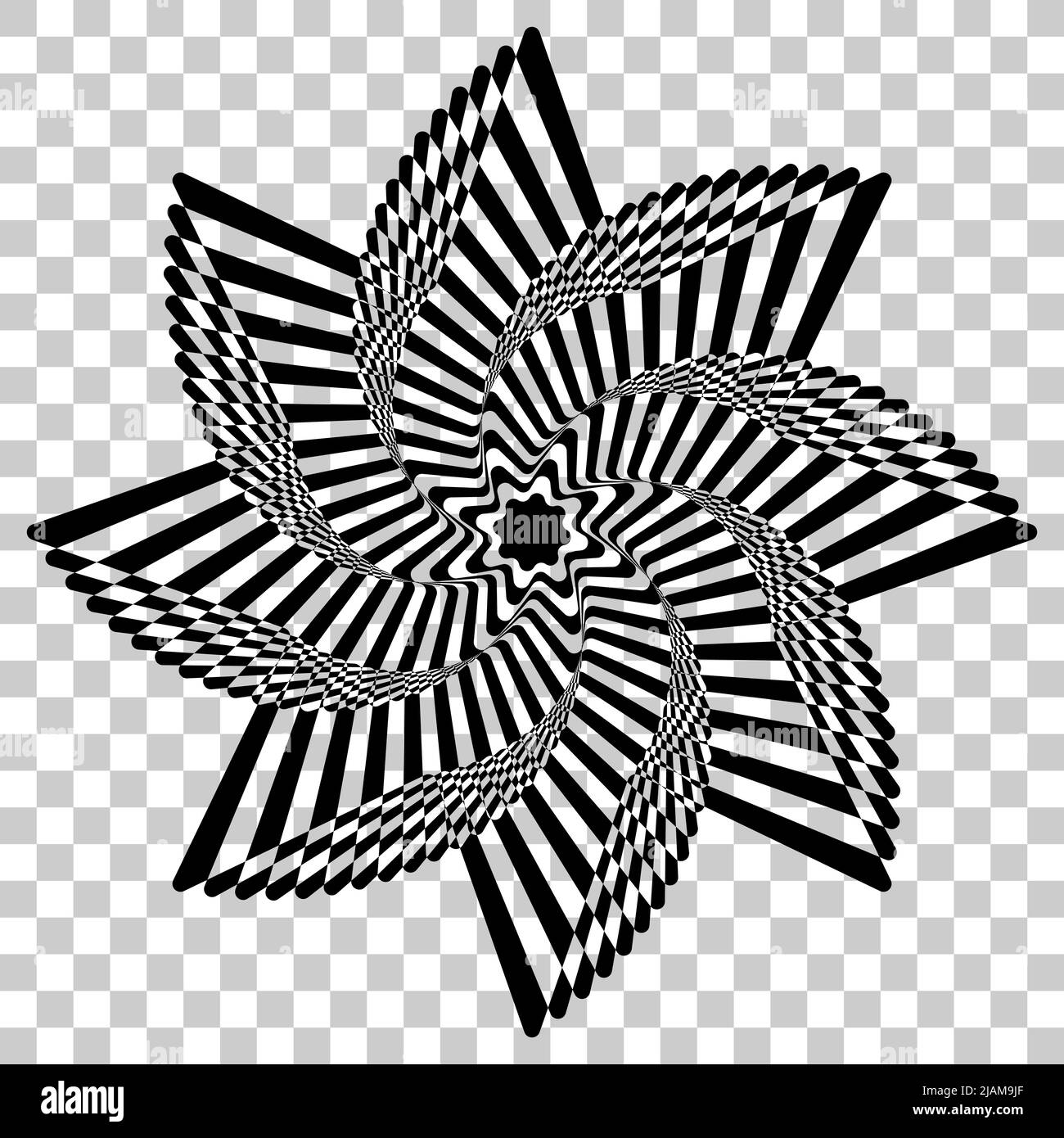 Stylized star on a transparent background design element. abstract star ...