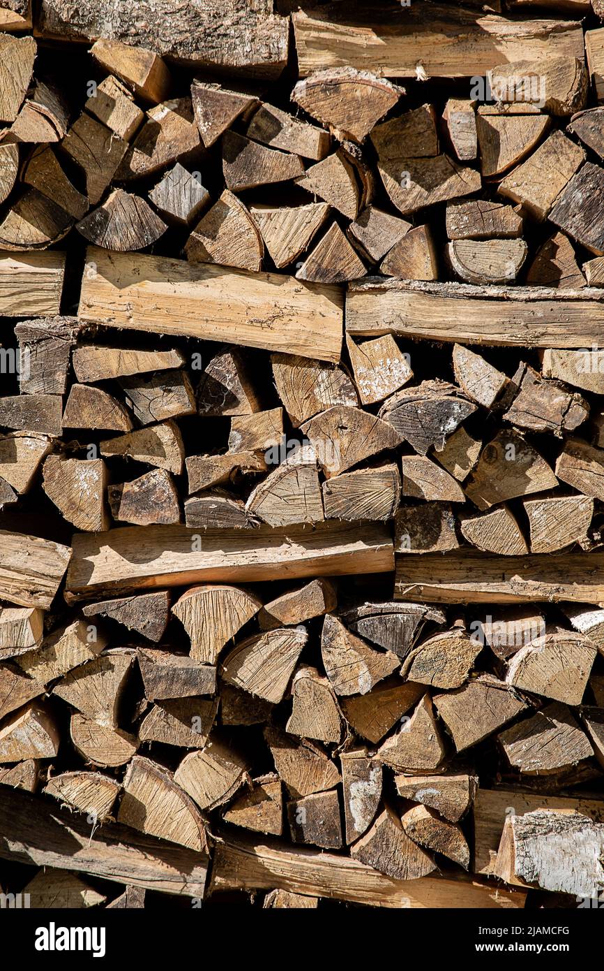 Chopped wood stacked hi-res stock photography and images - Alamy