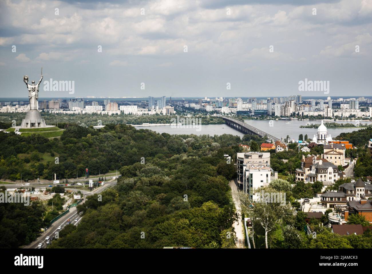 Mother Motherland monument in Kiev. Landmark of Kiev, Ukraine Stock ...