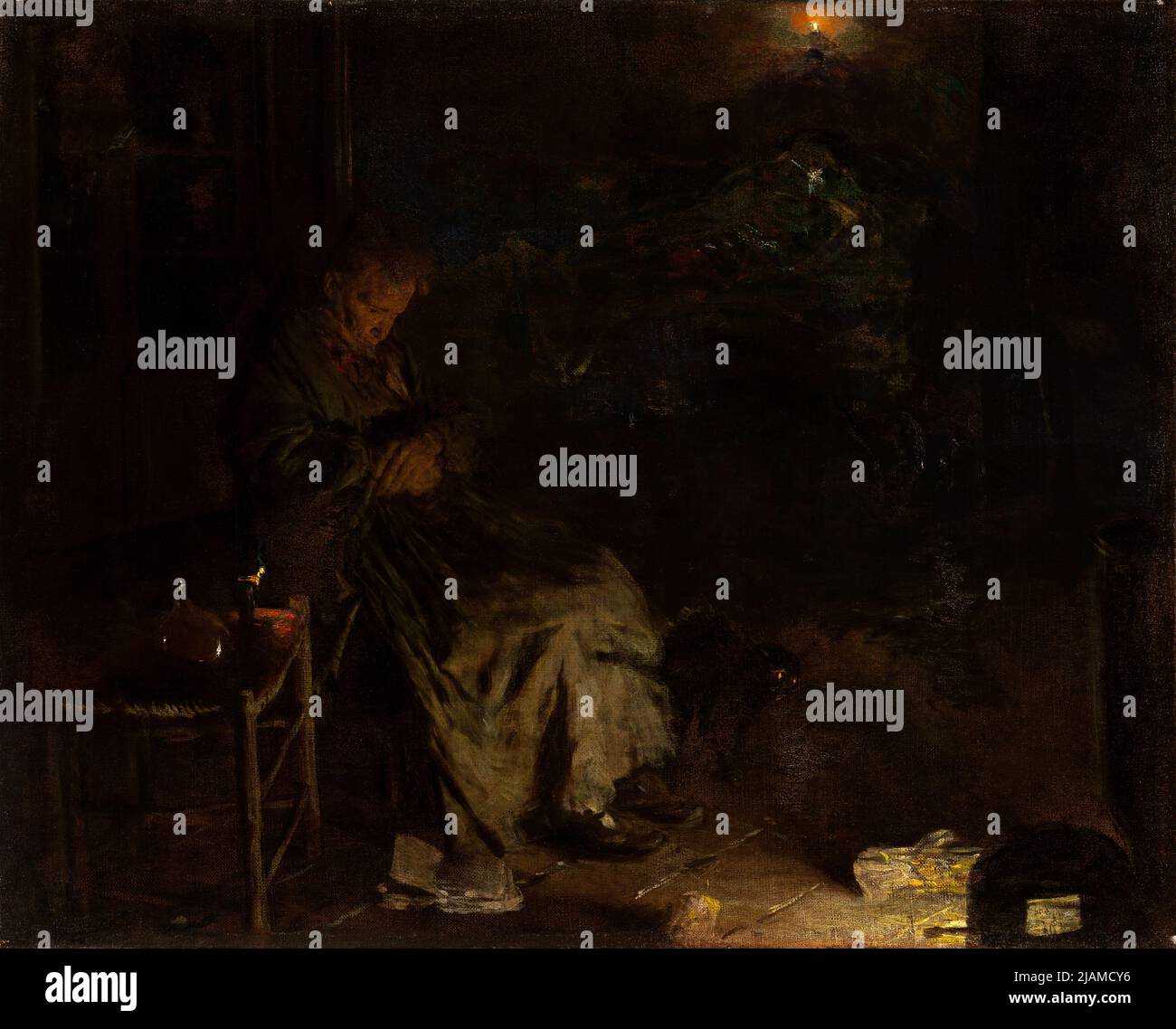 Old woman watching over a dead body hi-res stock photography and images ...