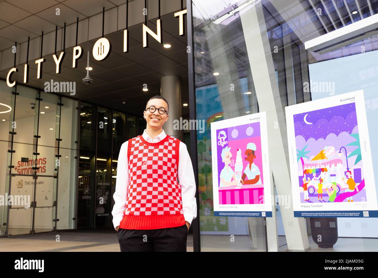 EDITORIAL USE ONLY Artist Ashton Attzs unveils their artwork titled ...