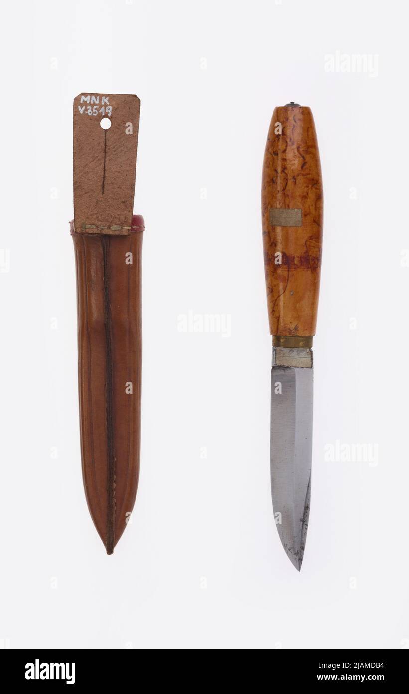 Finnish knife for dressing fish, with a scabbard Stock Photo - Alamy