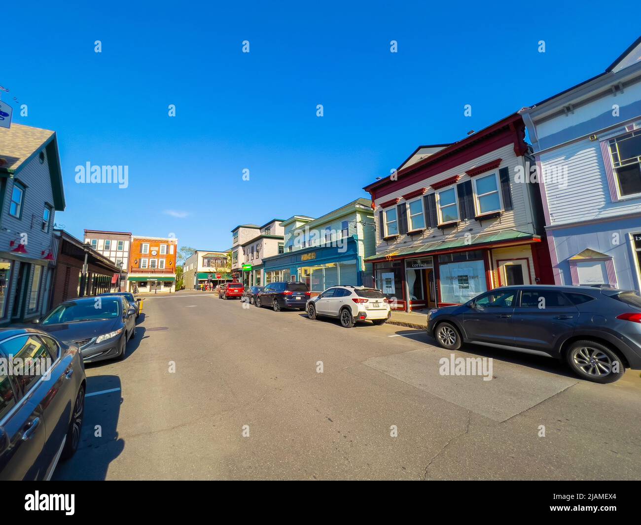 Historic commercial buildings on Cottage Street near Main Street in ...