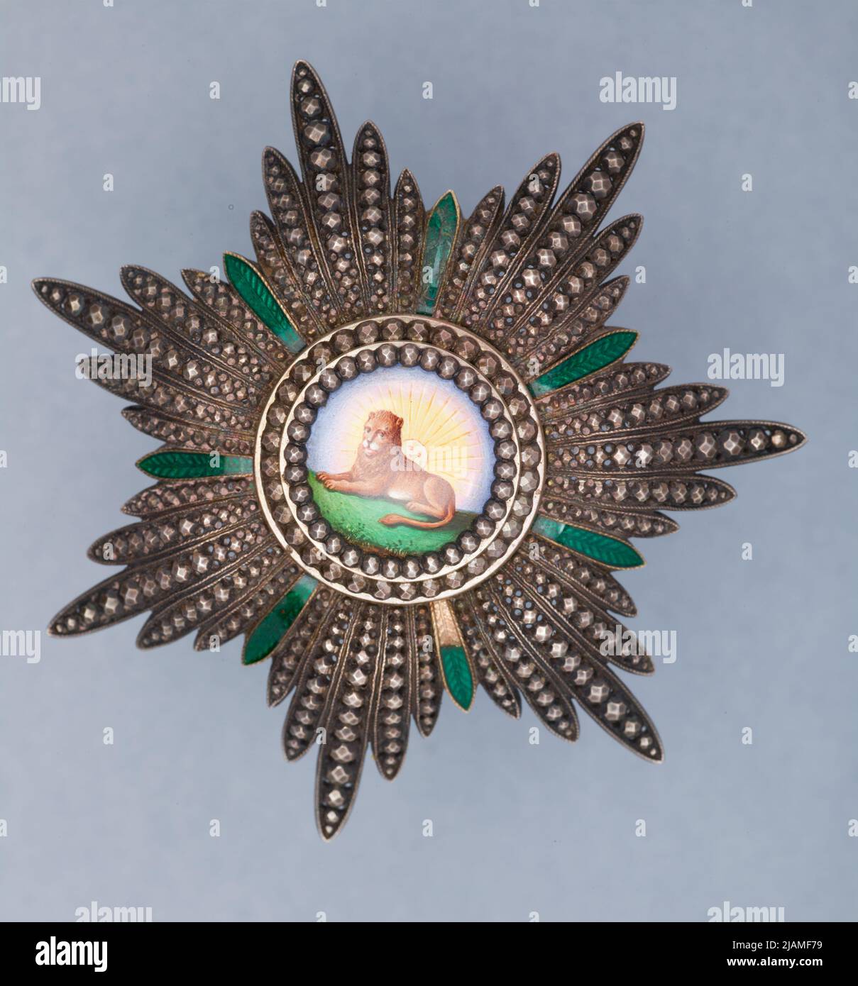 Star of the Order of the Persian Sun and Lion Rothe, C.F Stock Photo ...