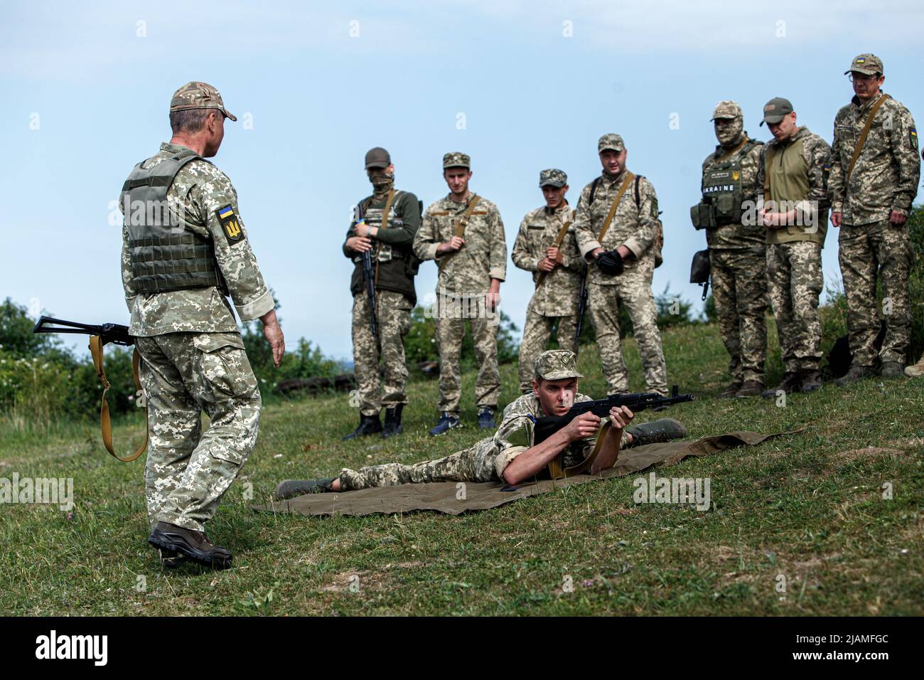 Prone shooting training hi-res stock photography and images - Alamy