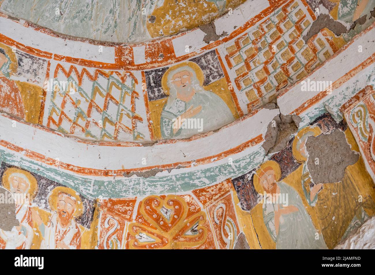 early christian paintings in cappadocian rock church Stock Photo - Alamy