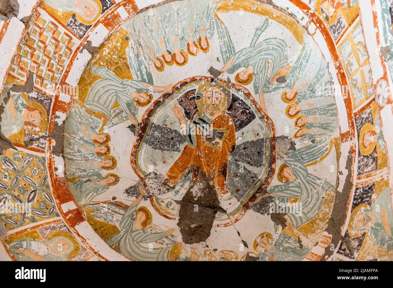early christian paintings in cappadocian rock church Stock Photo - Alamy