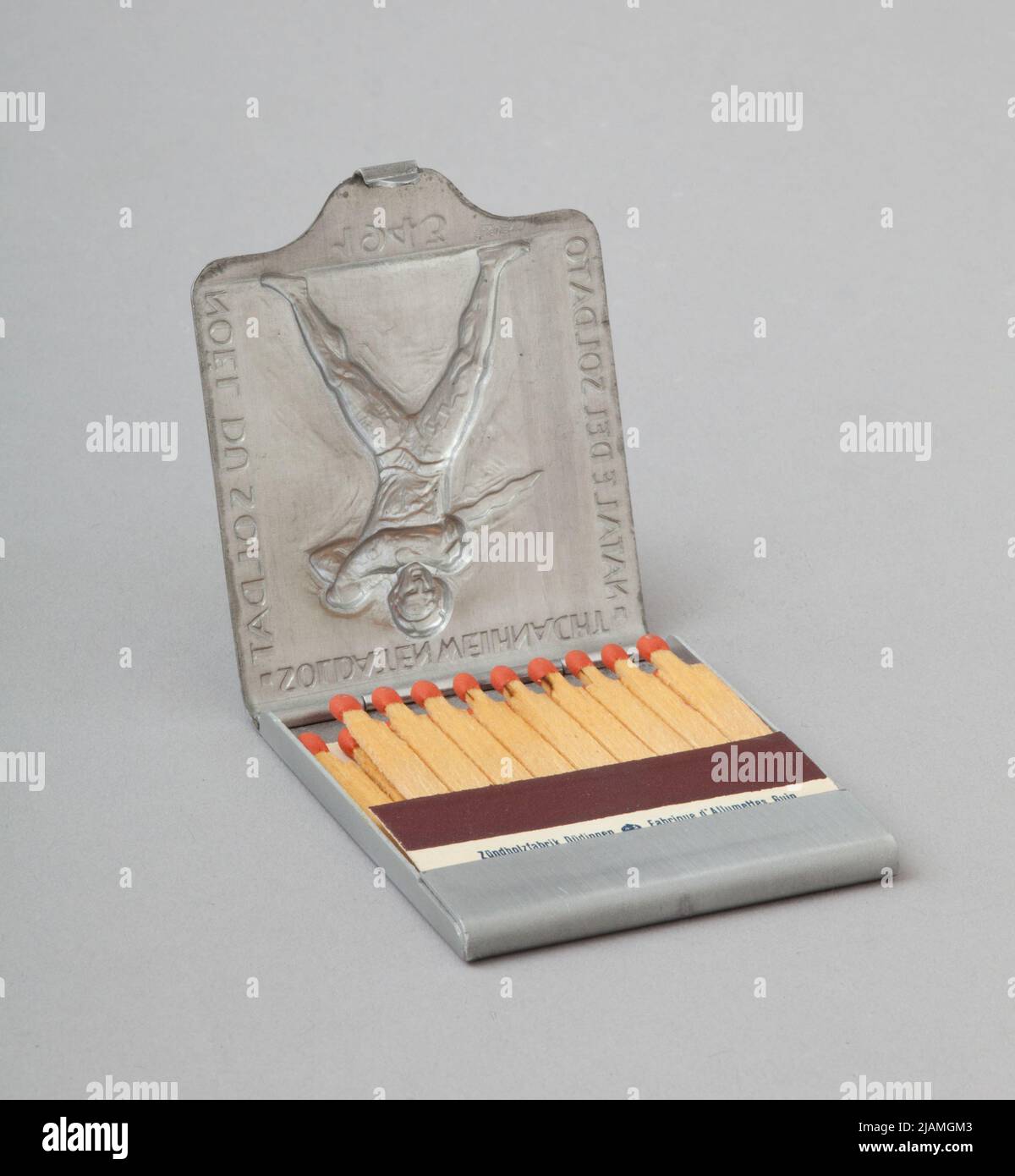 Metal match case Soldier Christmas Huguenin Frères & Co Stock Photo - Alamy