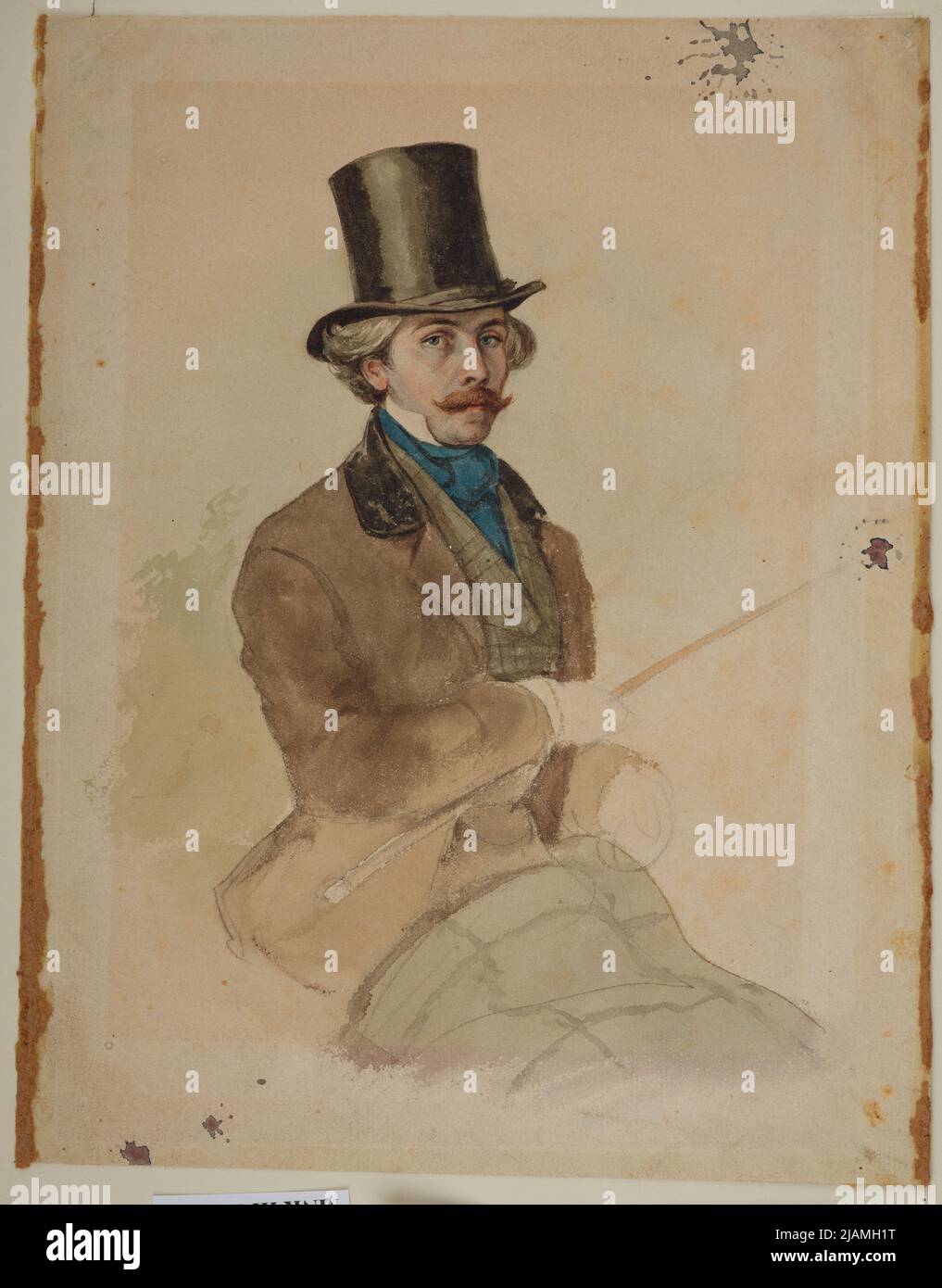 Portrait of Count Leon Rzewuski Kossak, Juliusz (1824 1899 Stock Photo ...