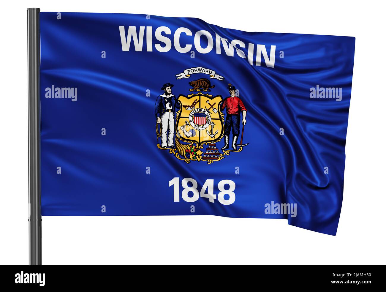 Wisconsin state flag transparent hi-res stock photography and images ...
