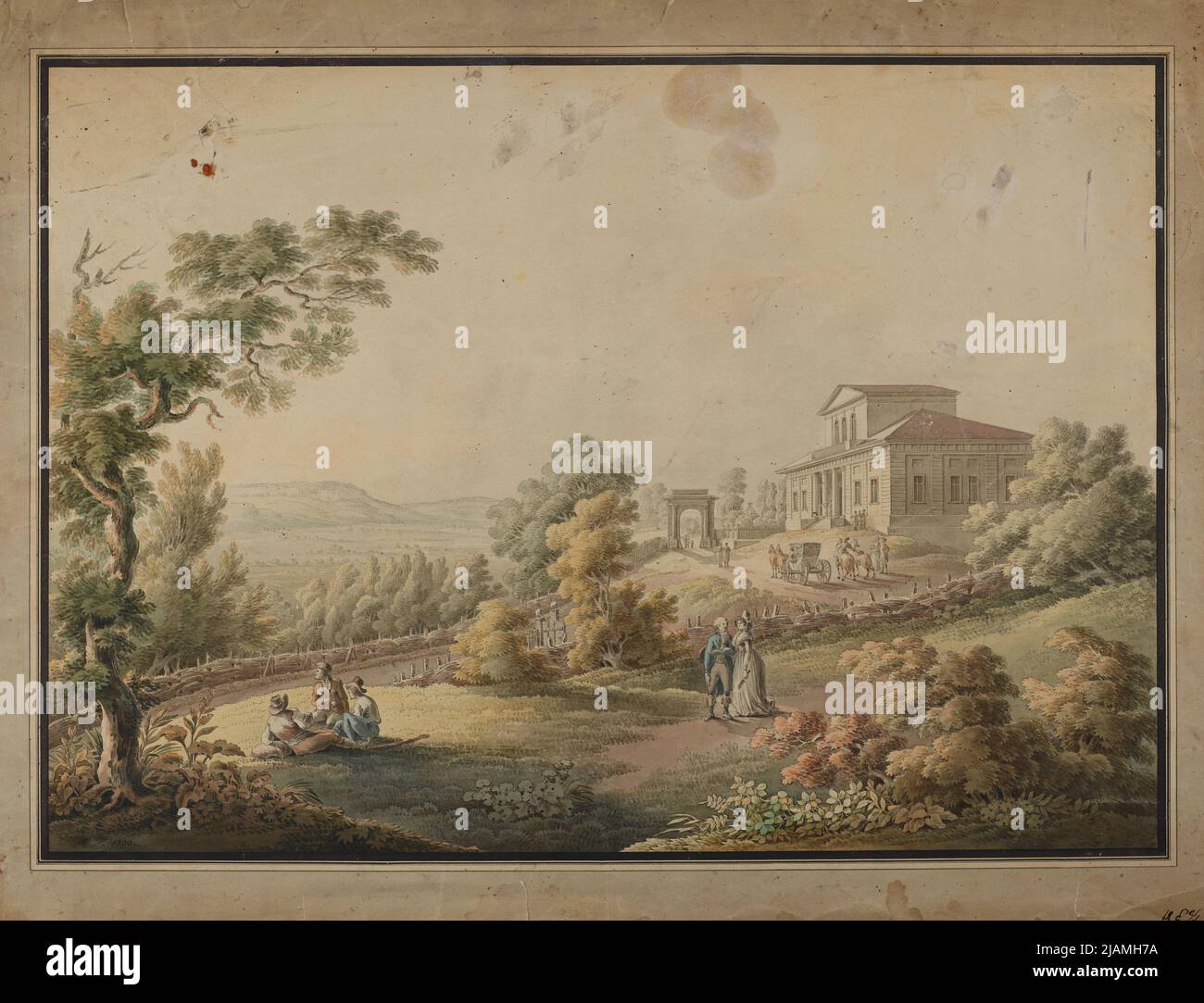 View of the manorial estate in Niegoszowice Vogel, Zygmunt (1764 1826 ...