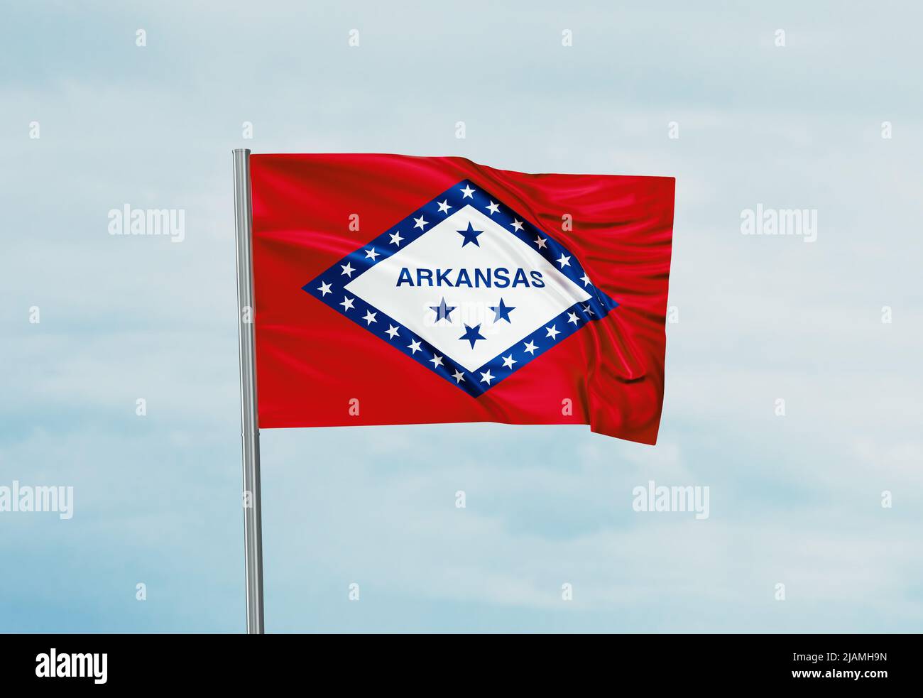 State flag arkansas waving in hi-res stock photography and images - Alamy