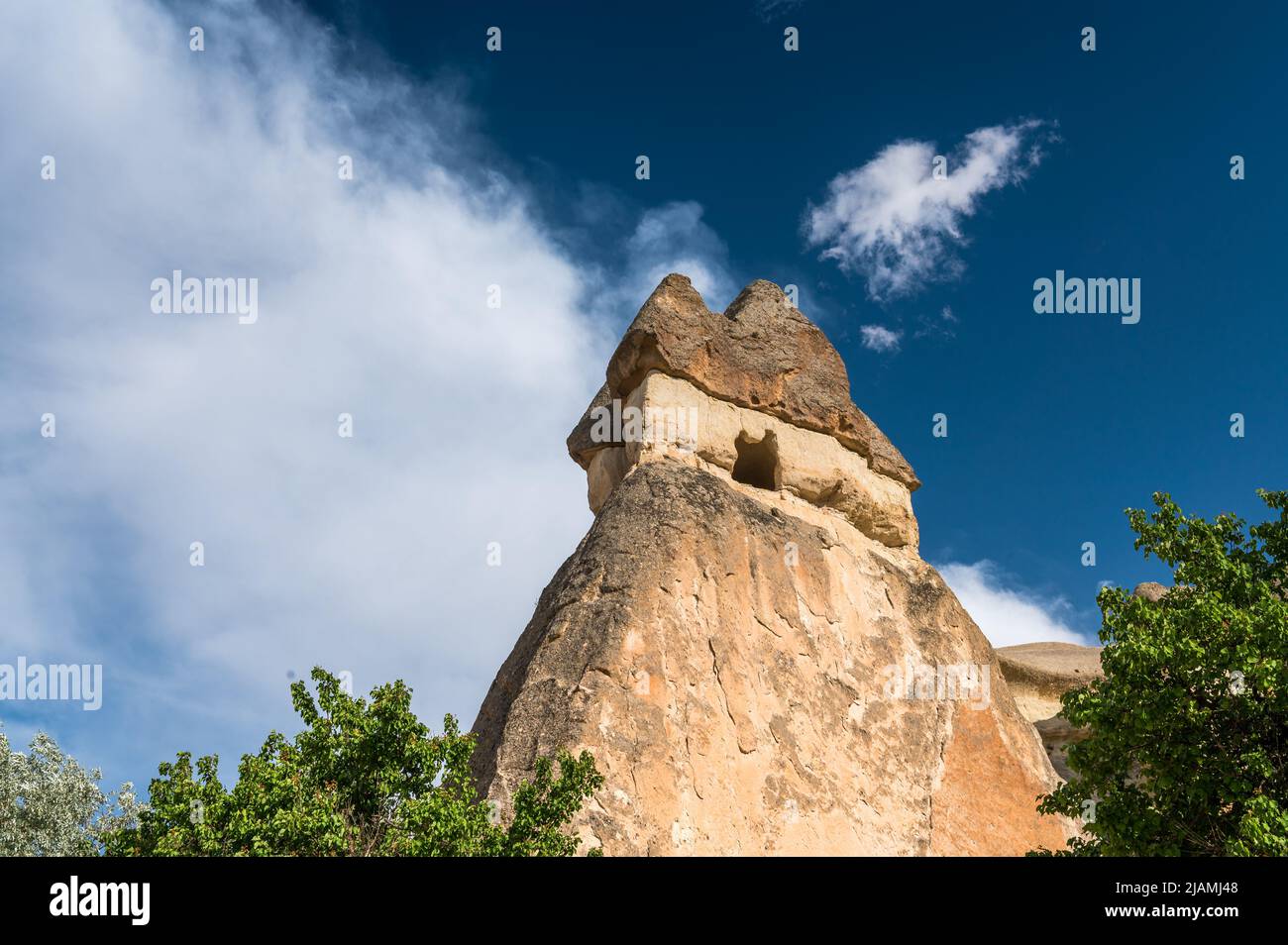 fairy chimneys in the desert of Cappadocia at Pasabag Stock Photo - Alamy