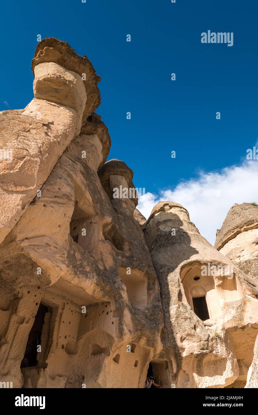 fairy chimneys in the desert of Cappadocia at Pasabag Stock Photo - Alamy