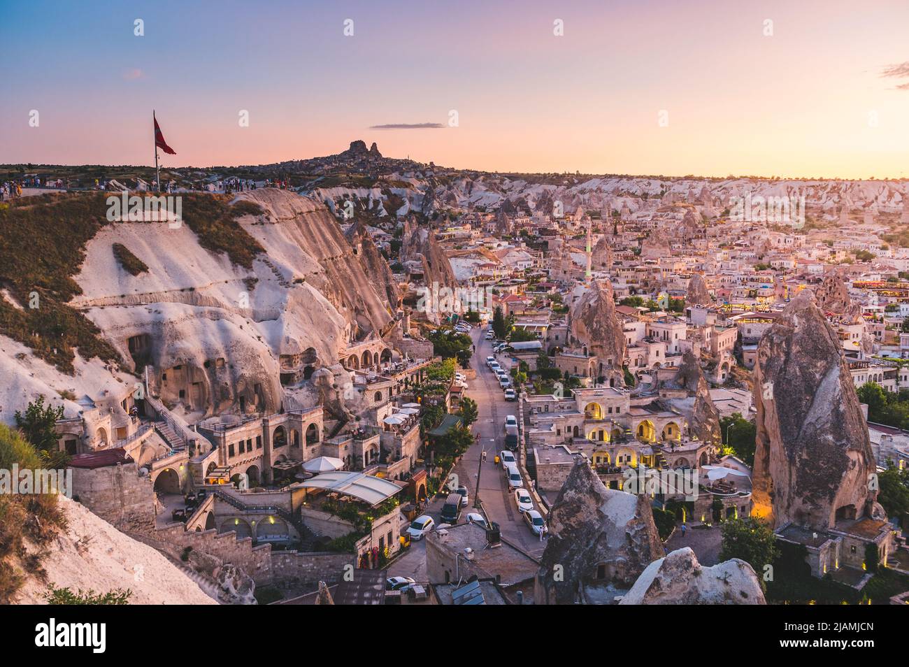 colorful Cappadocia sunset over Göreme Stock Photo - Alamy
