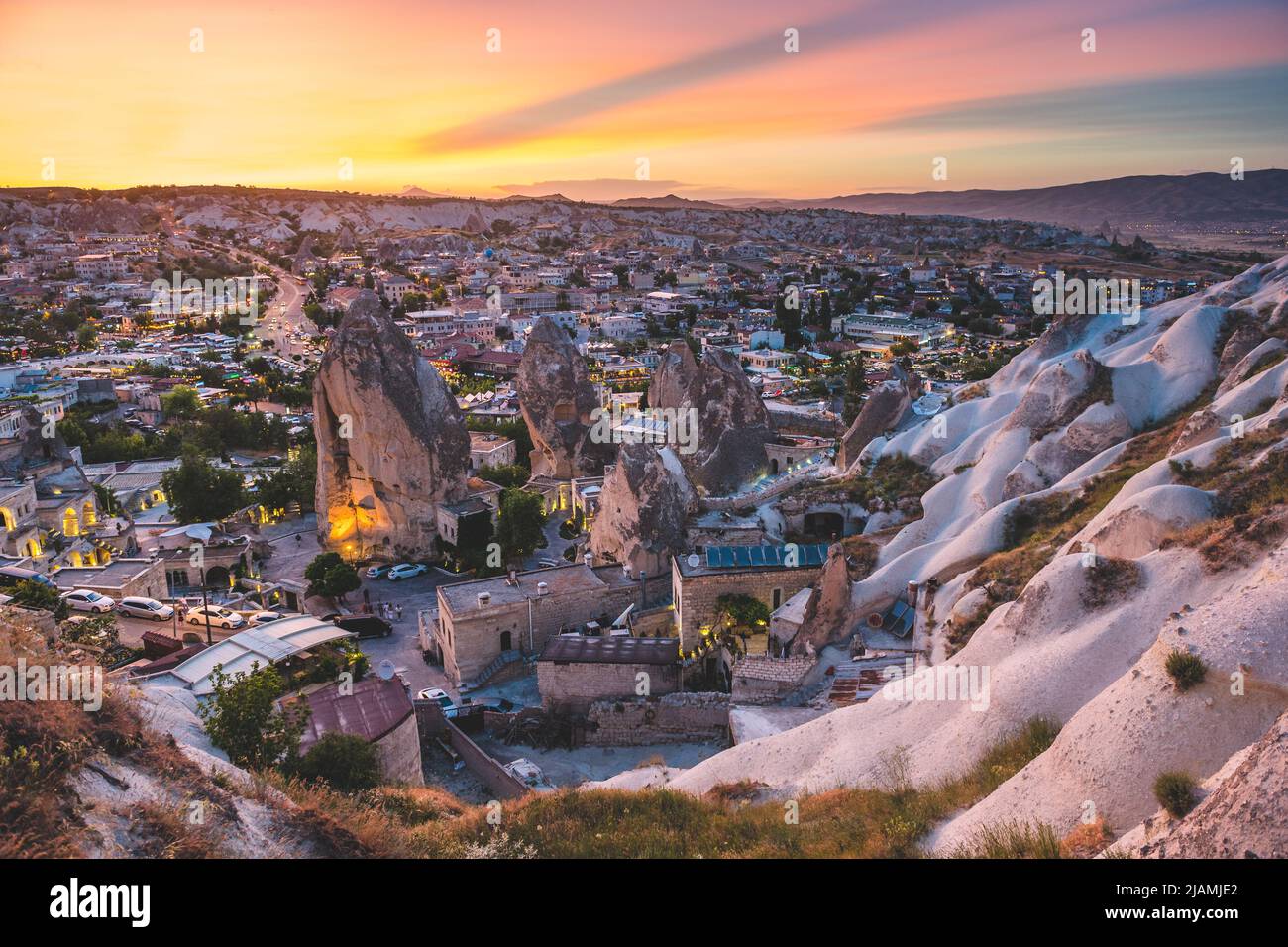 sunset in cappadocia Stock Photo - Alamy