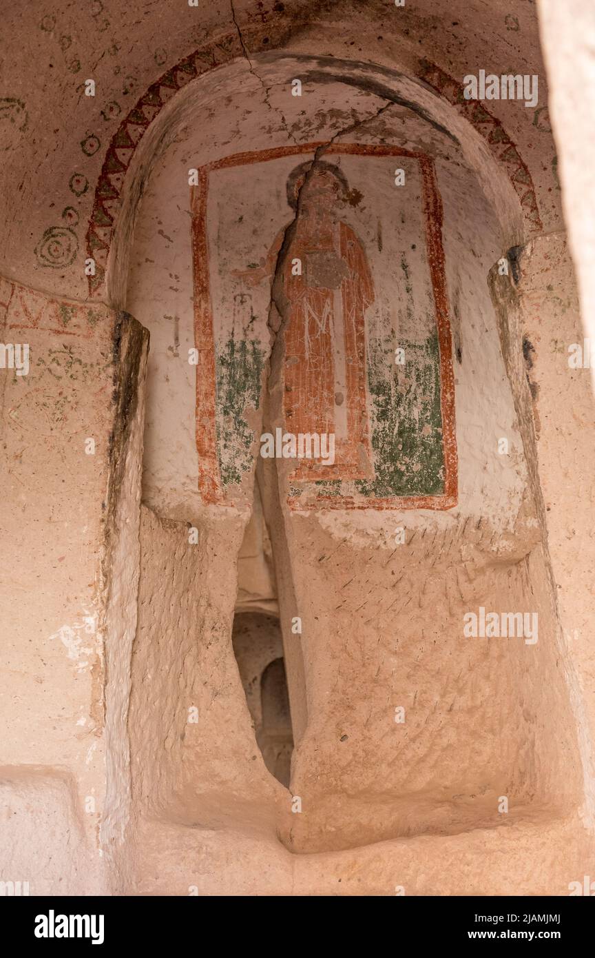 pre christian figure in old church in Cappadocia Stock Photo - Alamy