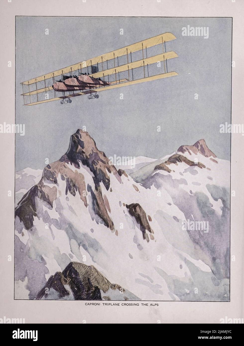 CAPRONI TRIPLANE CROSSING THE ALPS From the ' Aviation book ' by ...