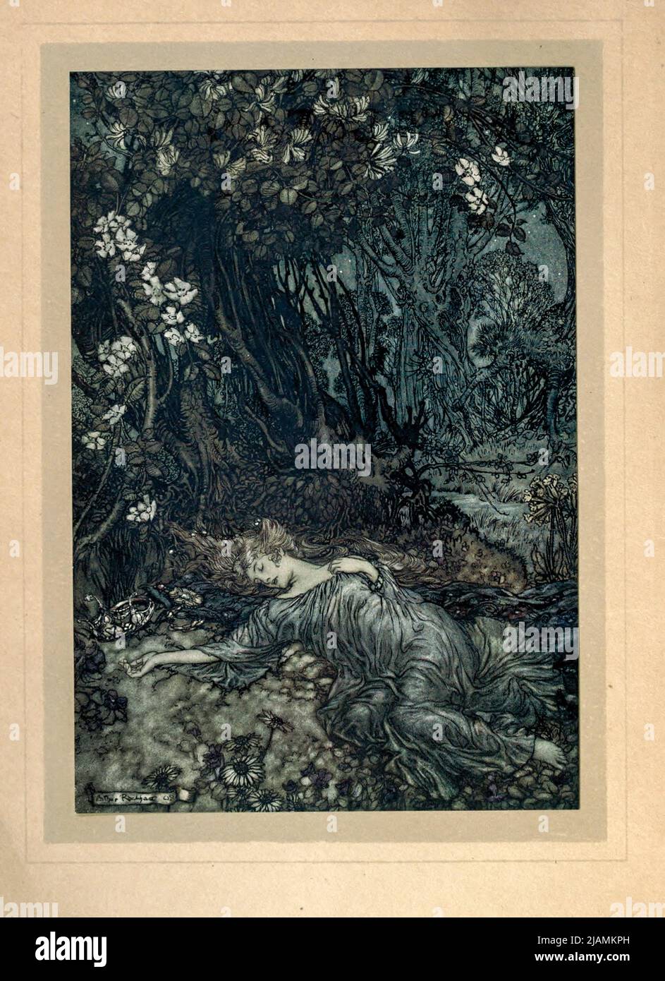 Titania lying asleep from ' A midsummer night's dream ' by William ...