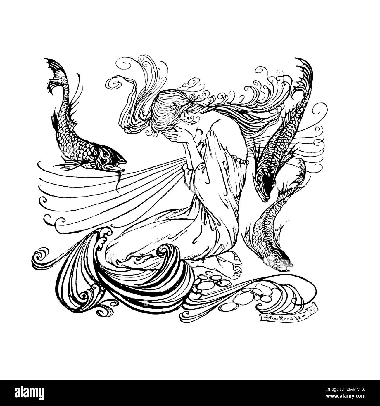 Undine is a water nymph Cut Out Stock Images & Pictures - Alamy
