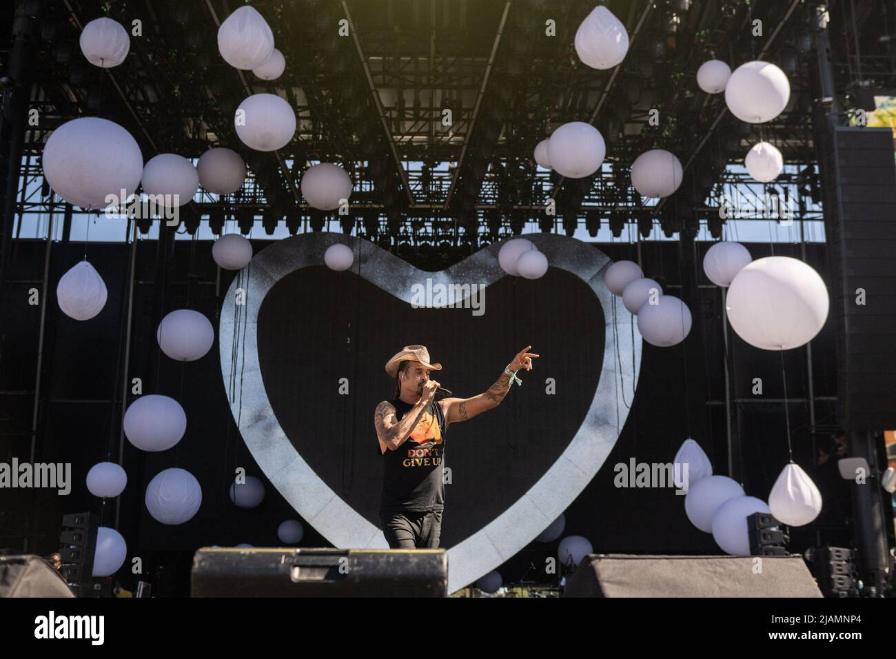 Michael Franti- Michael Franti and Spearhead performs during the 2022 ...