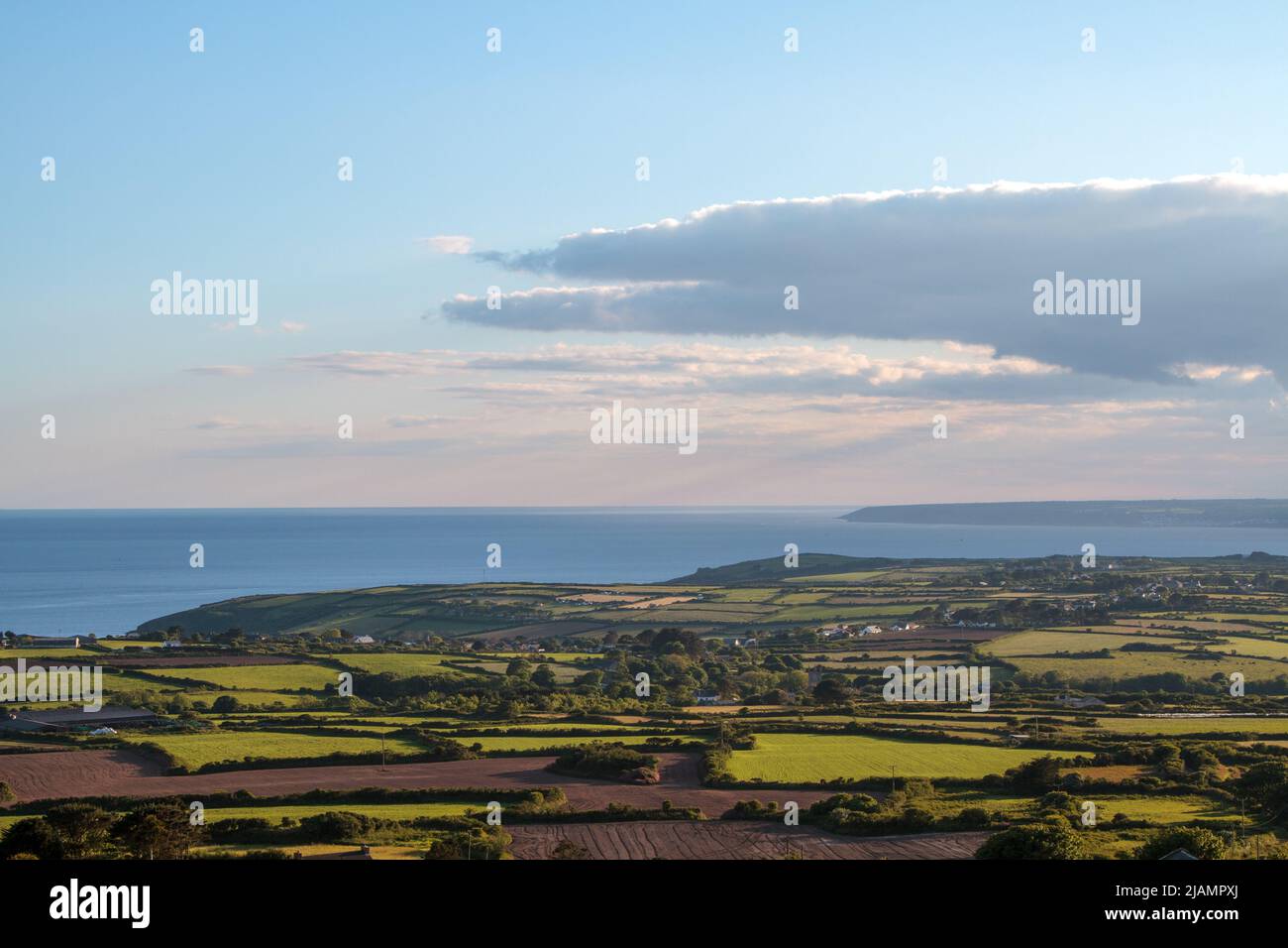 Views from Tregonning Hill in West Cornwall, England. Images taken just ...