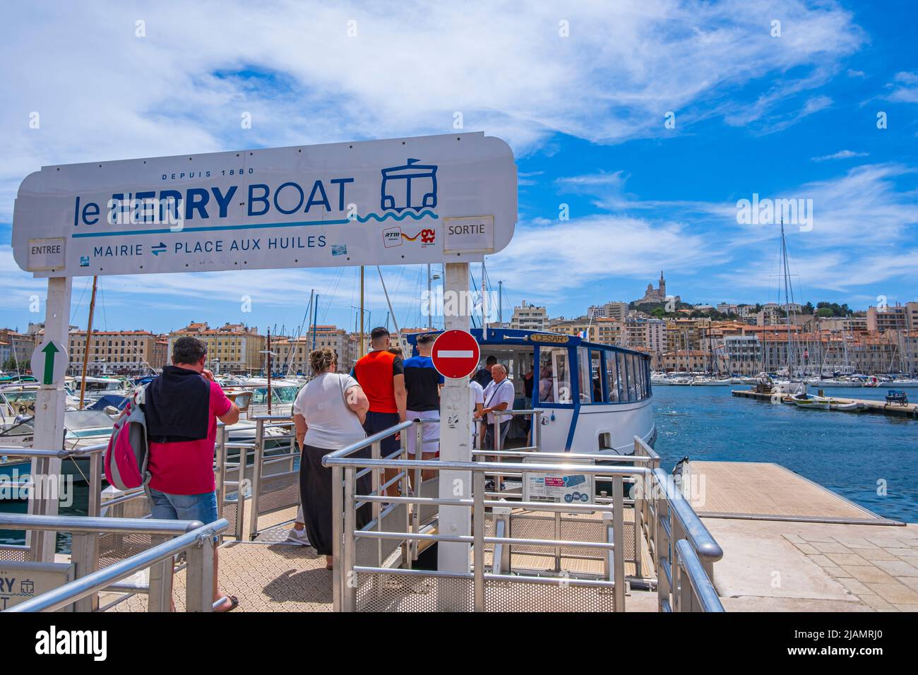 Ferry Boat, Vieux Port, Marseille France Paca 13 Stock Photo - Alamy