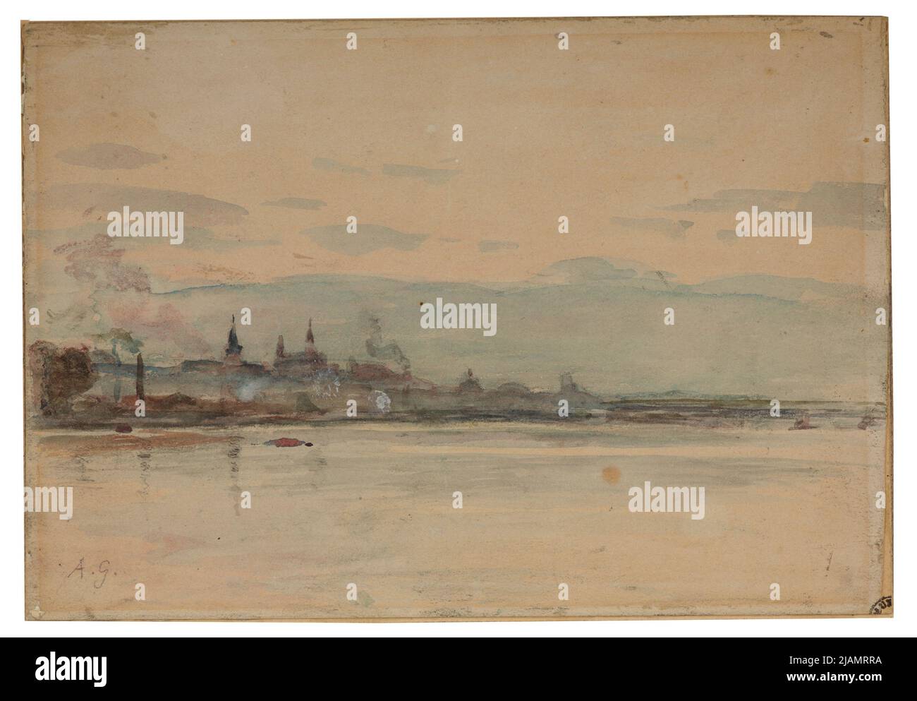 The Vistula near Warsaw Gierymski, Aleksander (1850 1901 Stock Photo ...