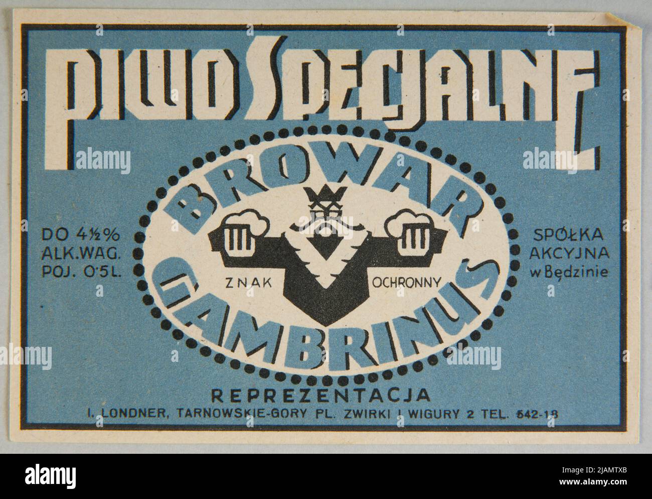 Beer label 1900 hi-res stock photography and images - Alamy