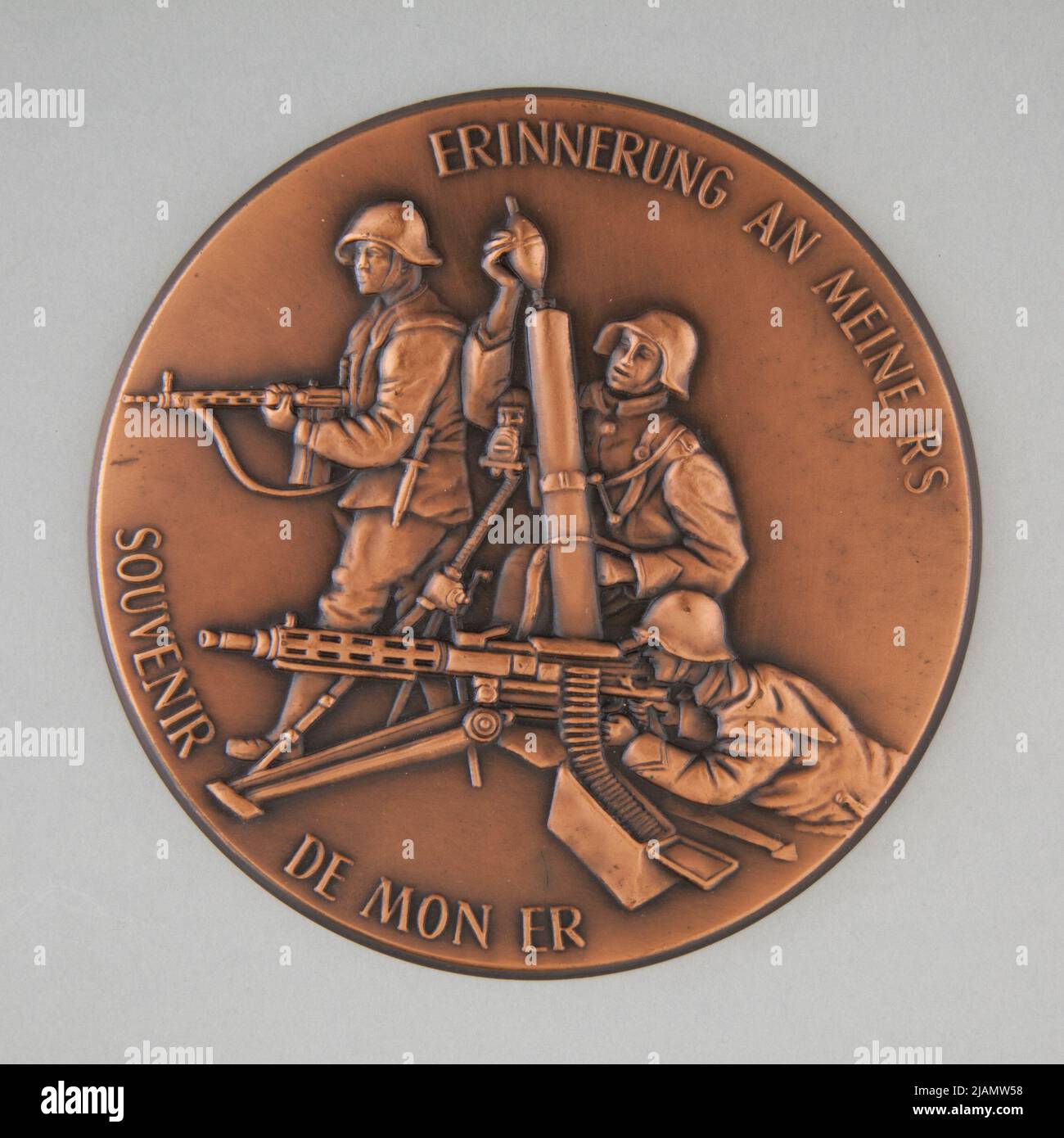 Brass commemorative plaque of the shooting competition of infantry ...