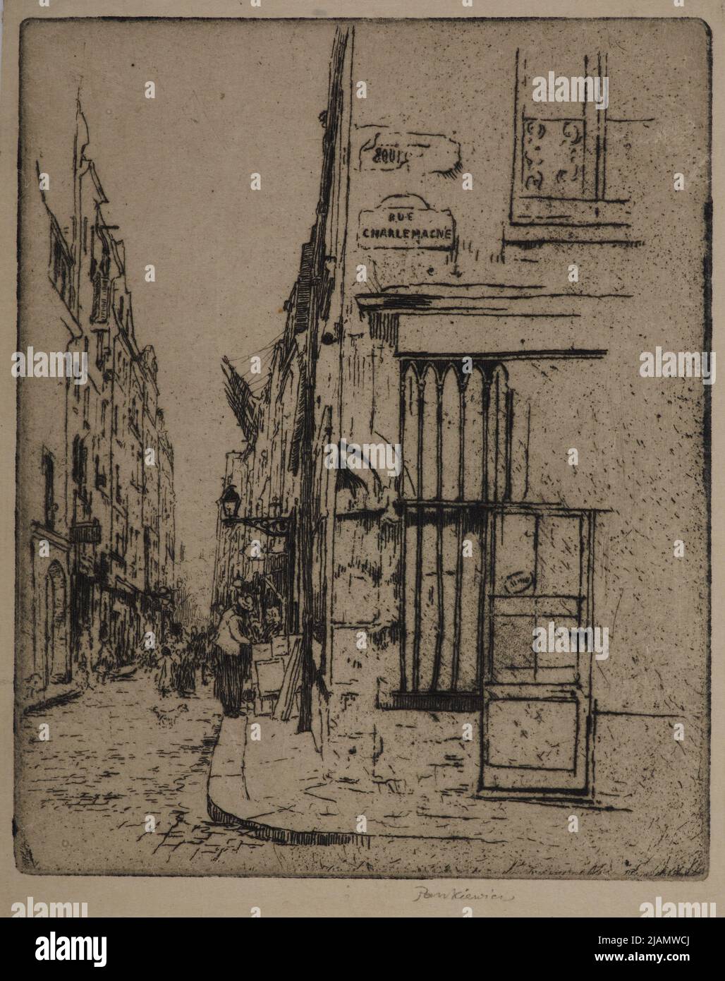 Charlemagne Street in Paris Pankiewicz, Józef (1866 1940 Stock Photo ...