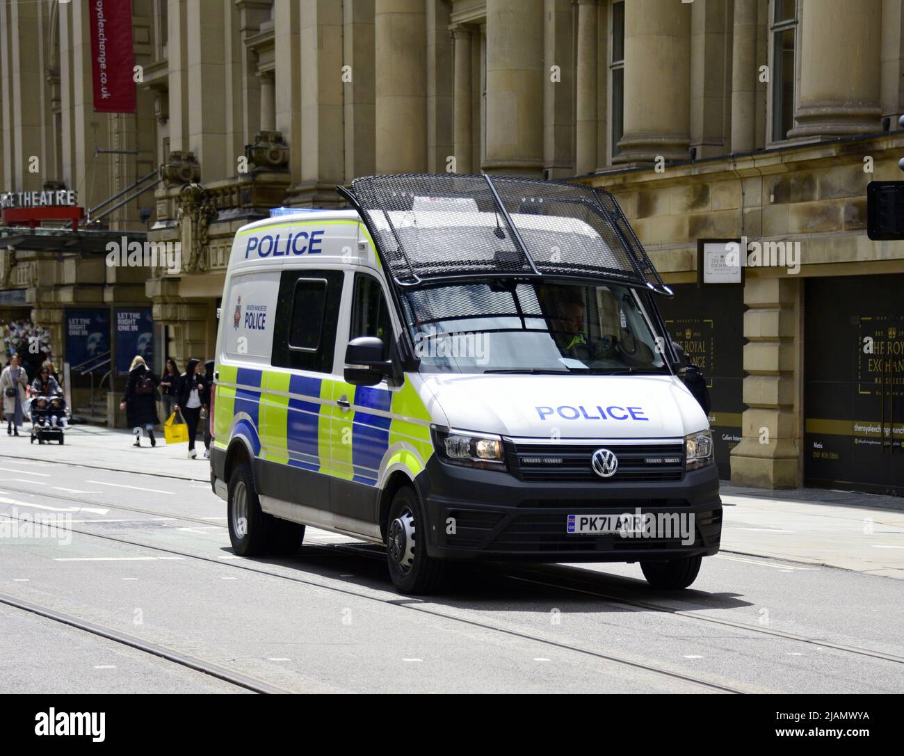 Manchester, UK, 31st May, 2022. A GMP police van in central Manchester ...