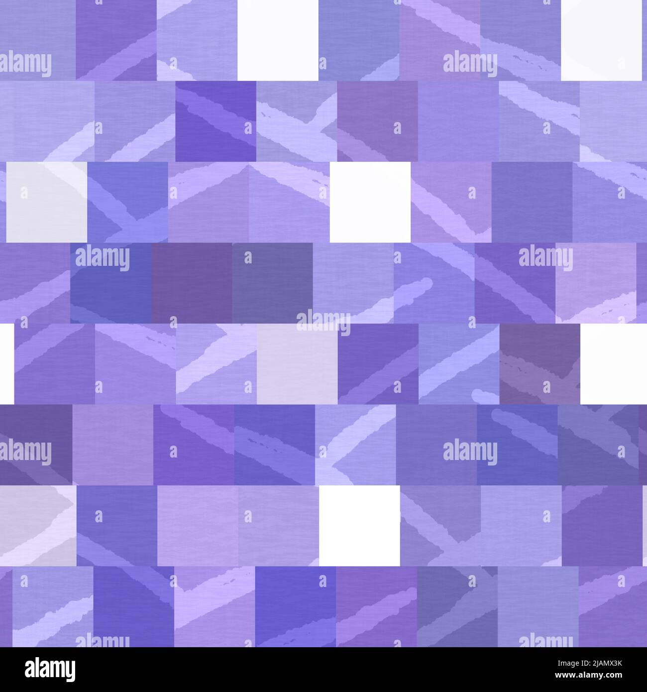 Random patchwork purple mosaic pixel grid seamless pattern. Modern ...
