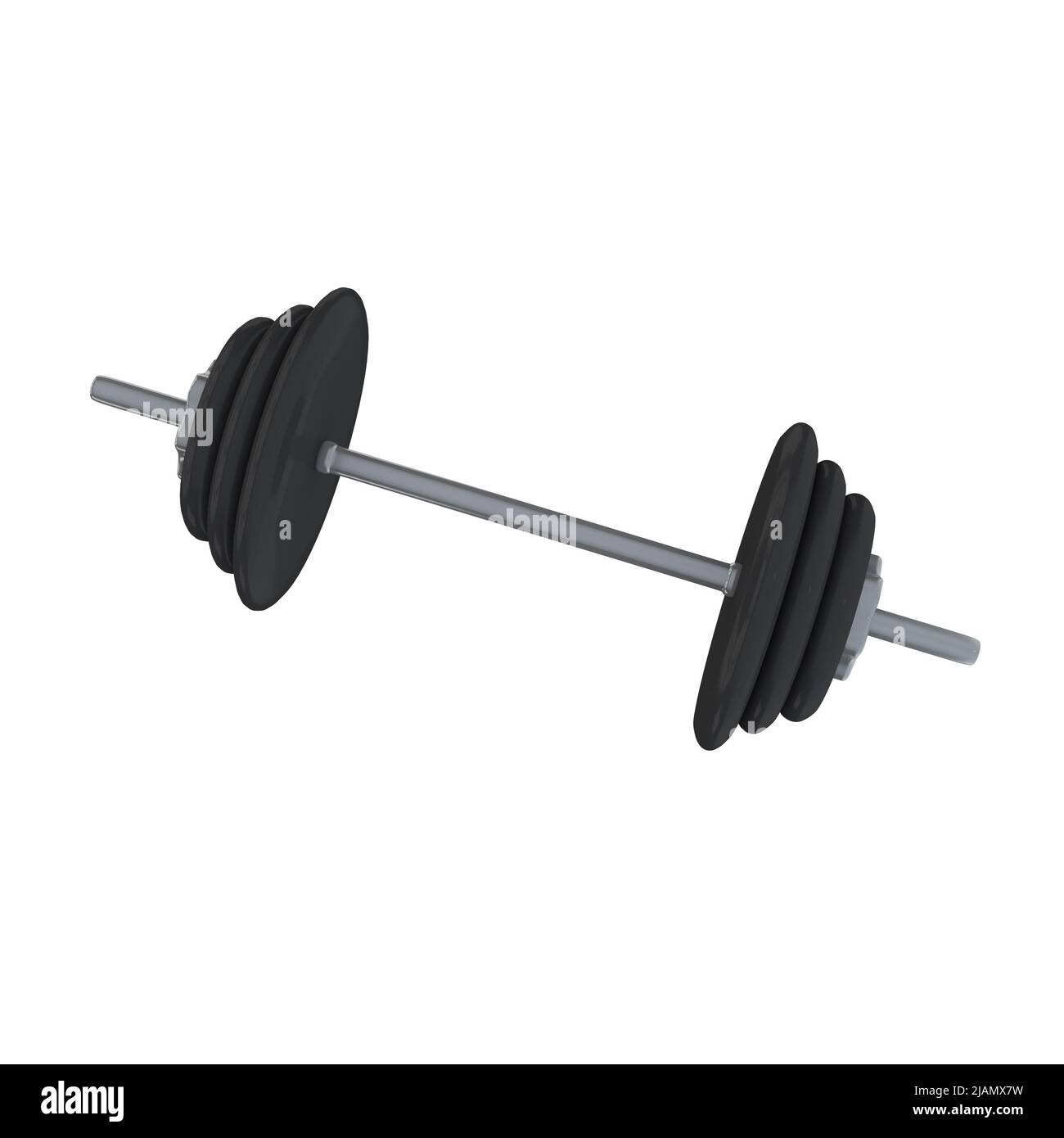 3d render illustration of dumbbell weights isolated on white Stock ...