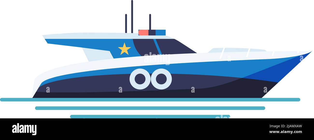 Patrol police boat Stock Vector Images - Alamy