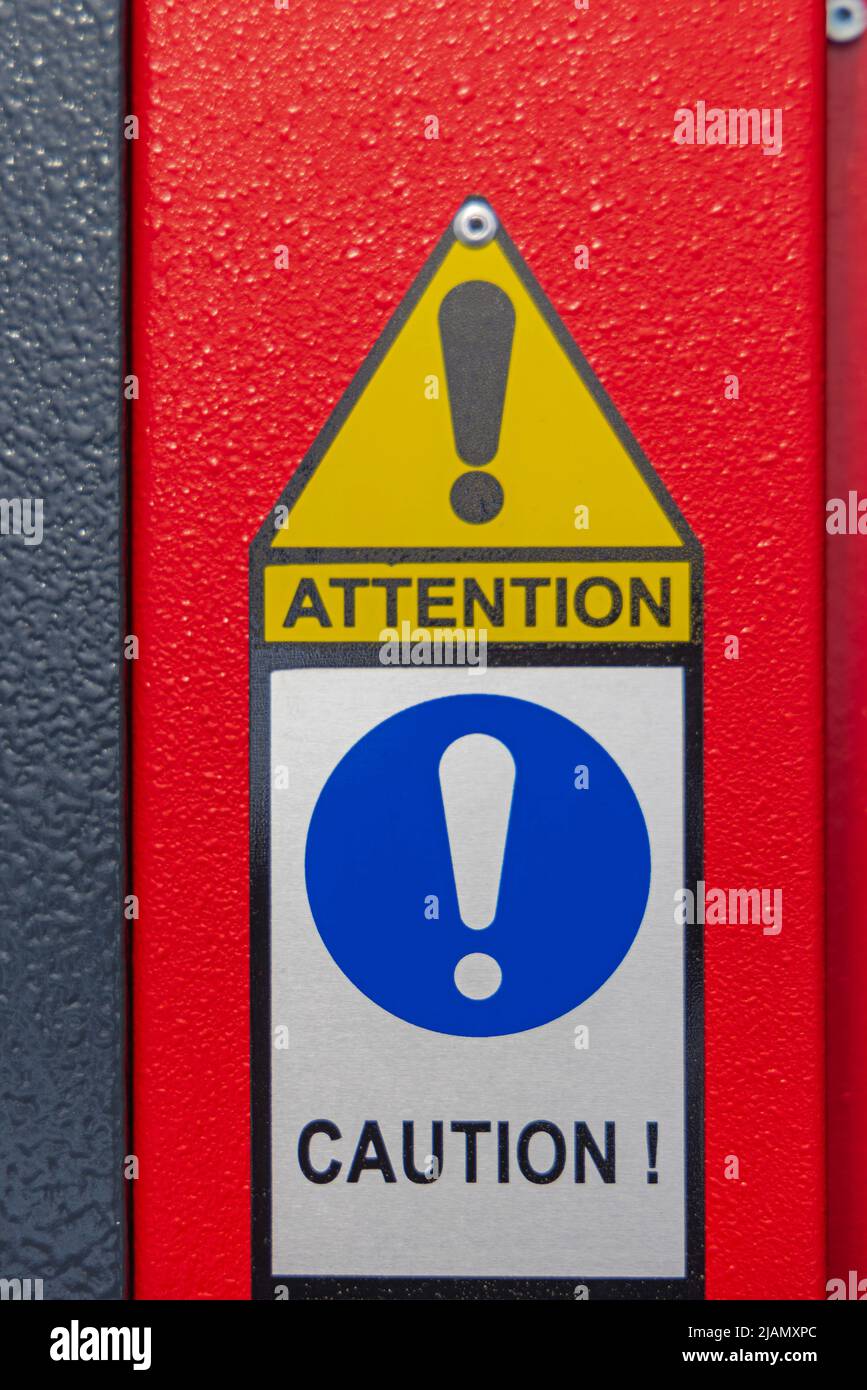 Warnings Yellow Triangle Attention and Exclamation Sign Caution Stock ...