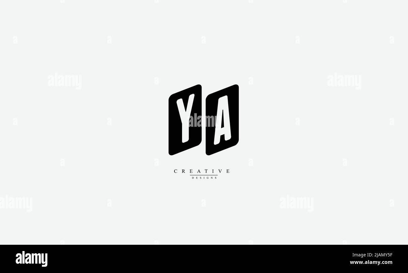 Alphabet letters Initials Monogram logo YA AY Y A Stock Vector Image ...