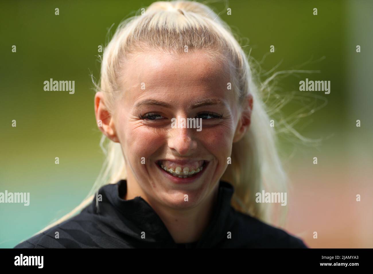England’s Chloe Kelly during a training session at St George's Park ...