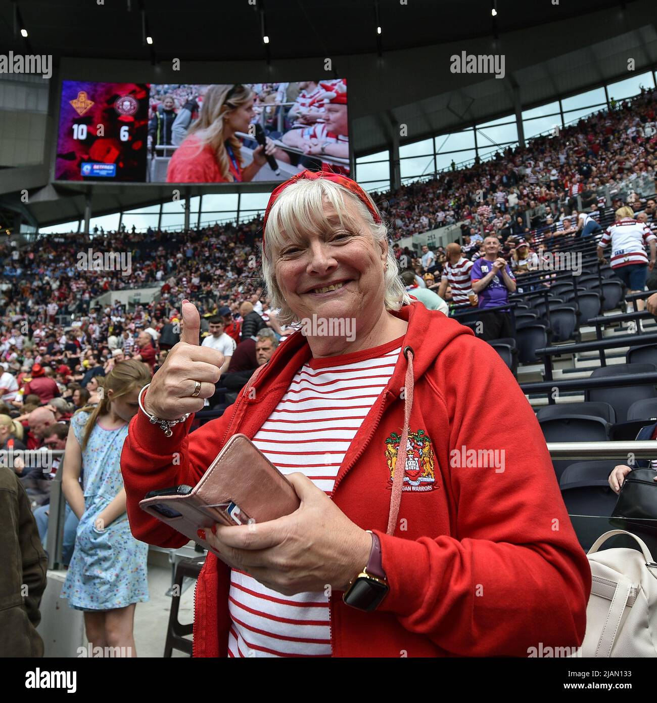 London, England - 28th May 2022 - Fans of Wigan Warriors. Rugby League ...