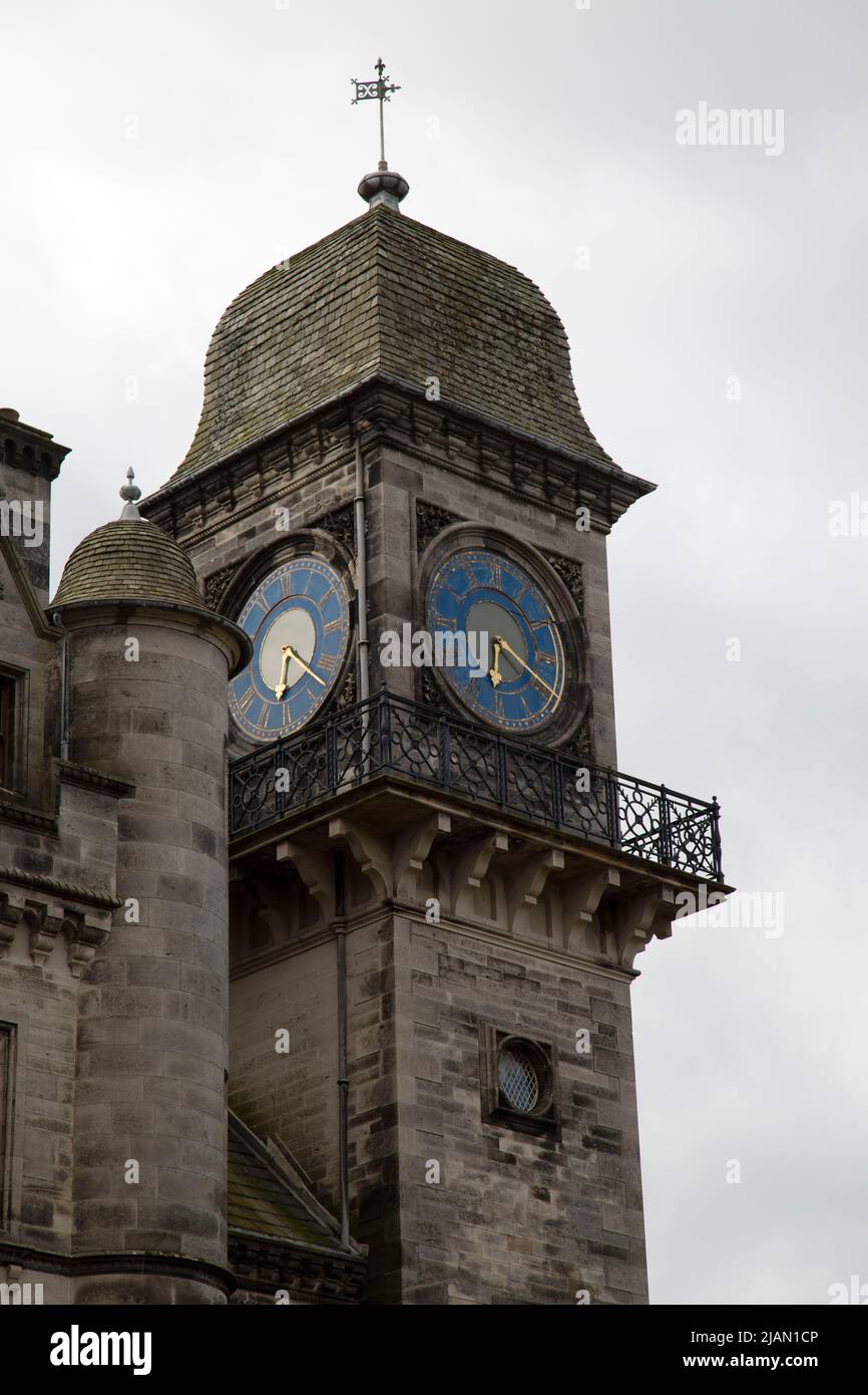 Clock Tower, Scottish Renaissance style, Dunrobin Castle, Golspie ...