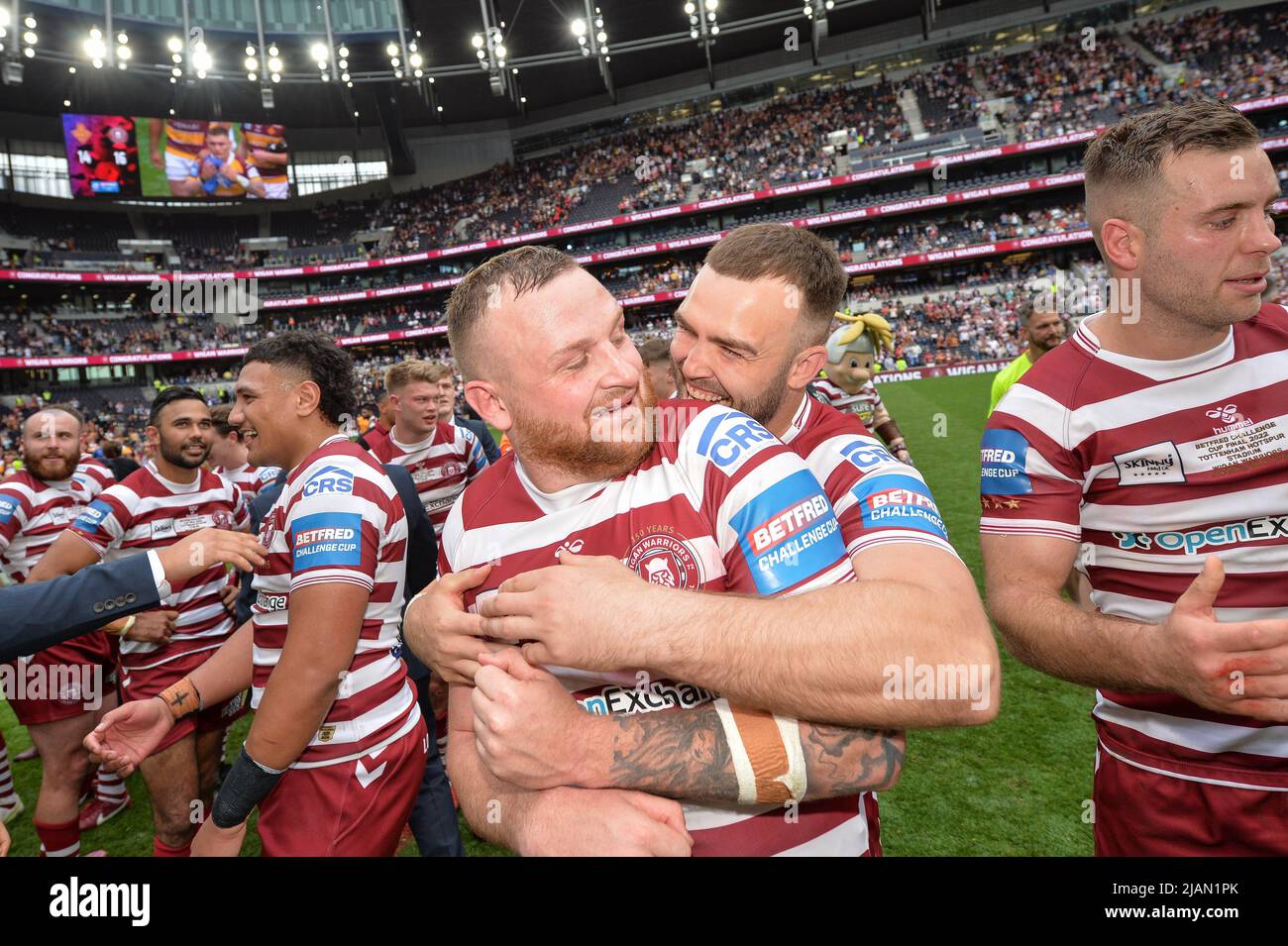 London, England - 28th May 2022 - Brad Singleton of Wigan Warriors and ...