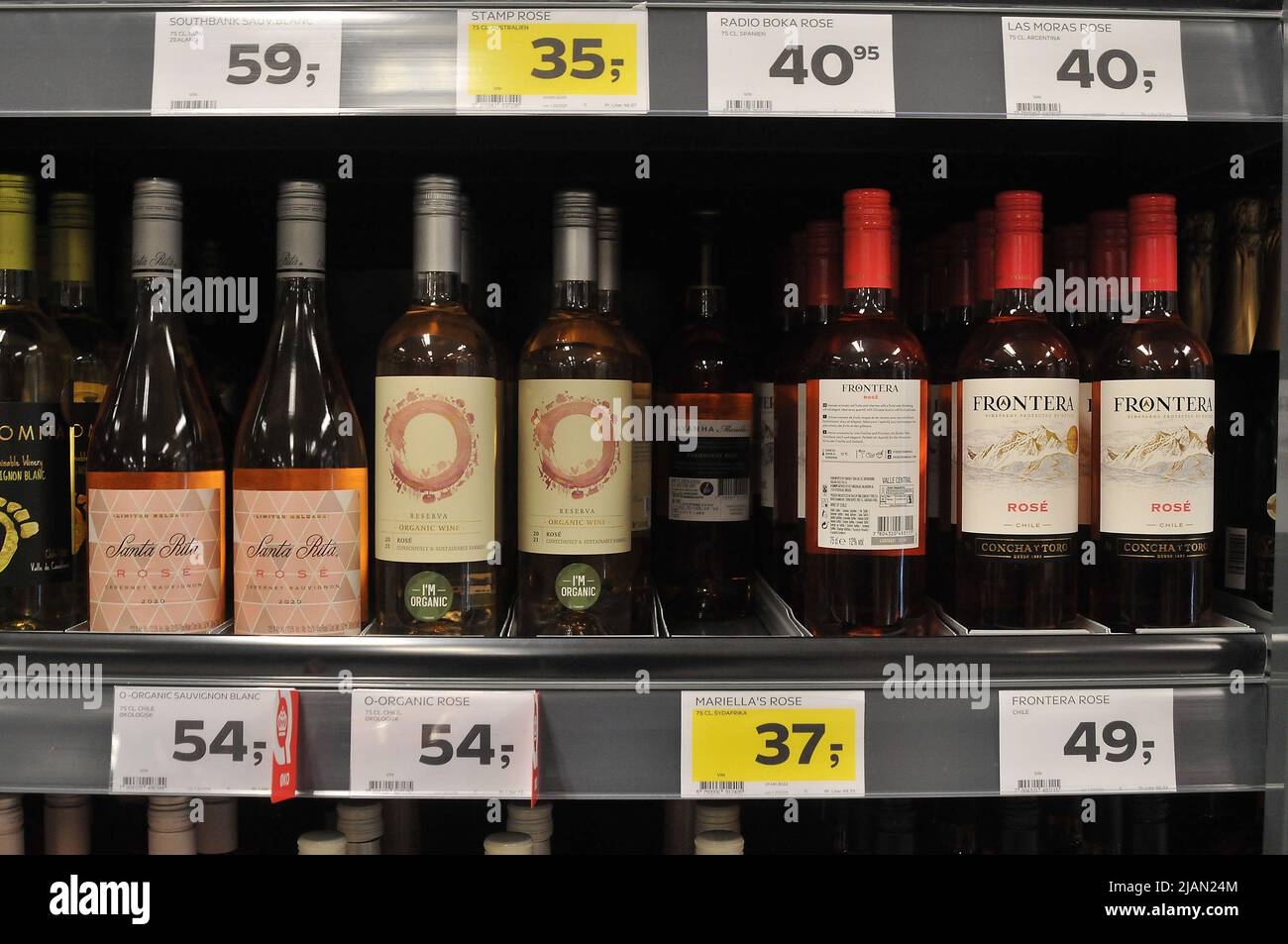 Copenhagen/Denmark/31 May 2022/.365 Discount grocery store in danish ...