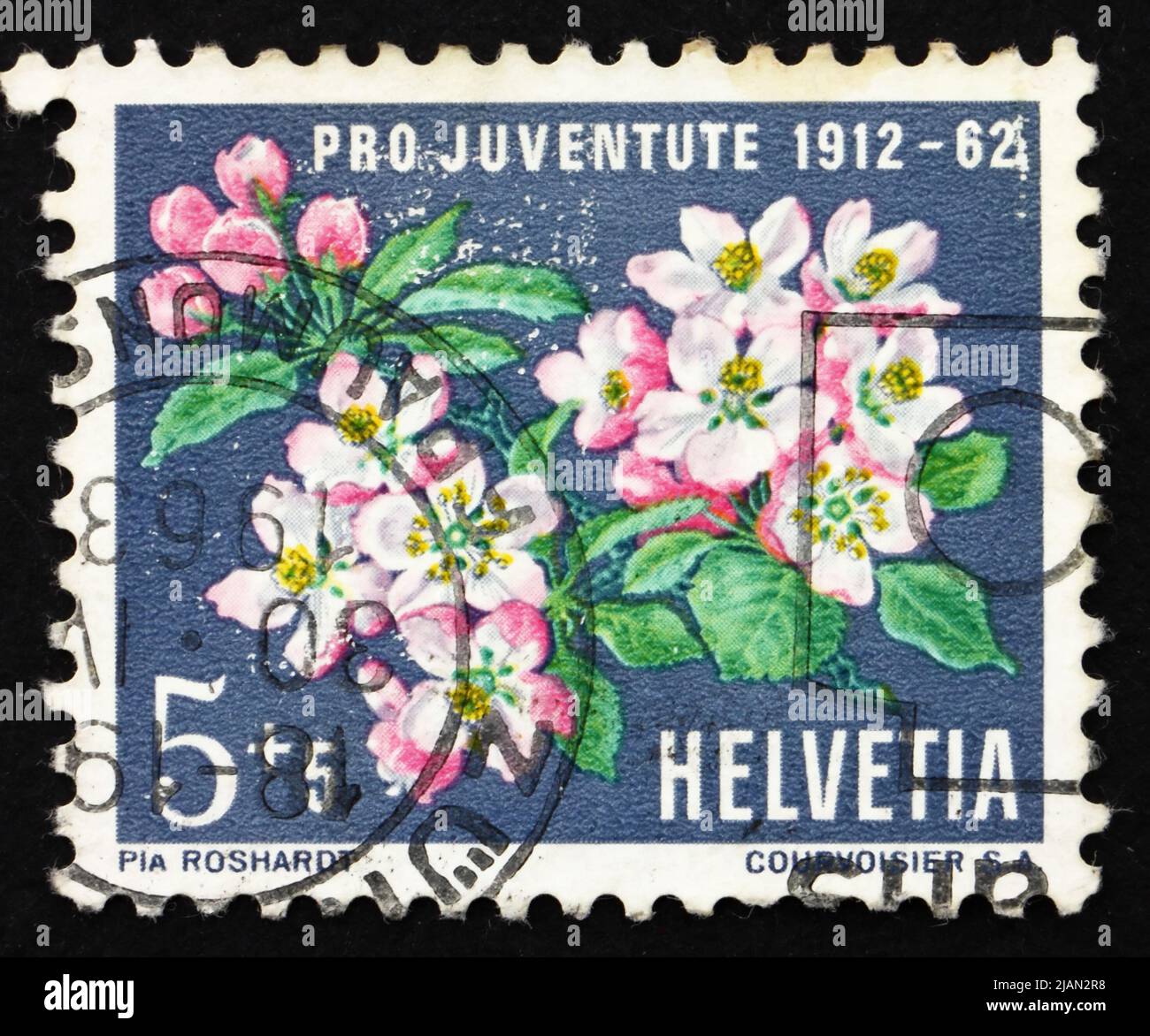 SWITZERLAND - CIRCA 1962: a stamp printed in the Switzerland shows ...