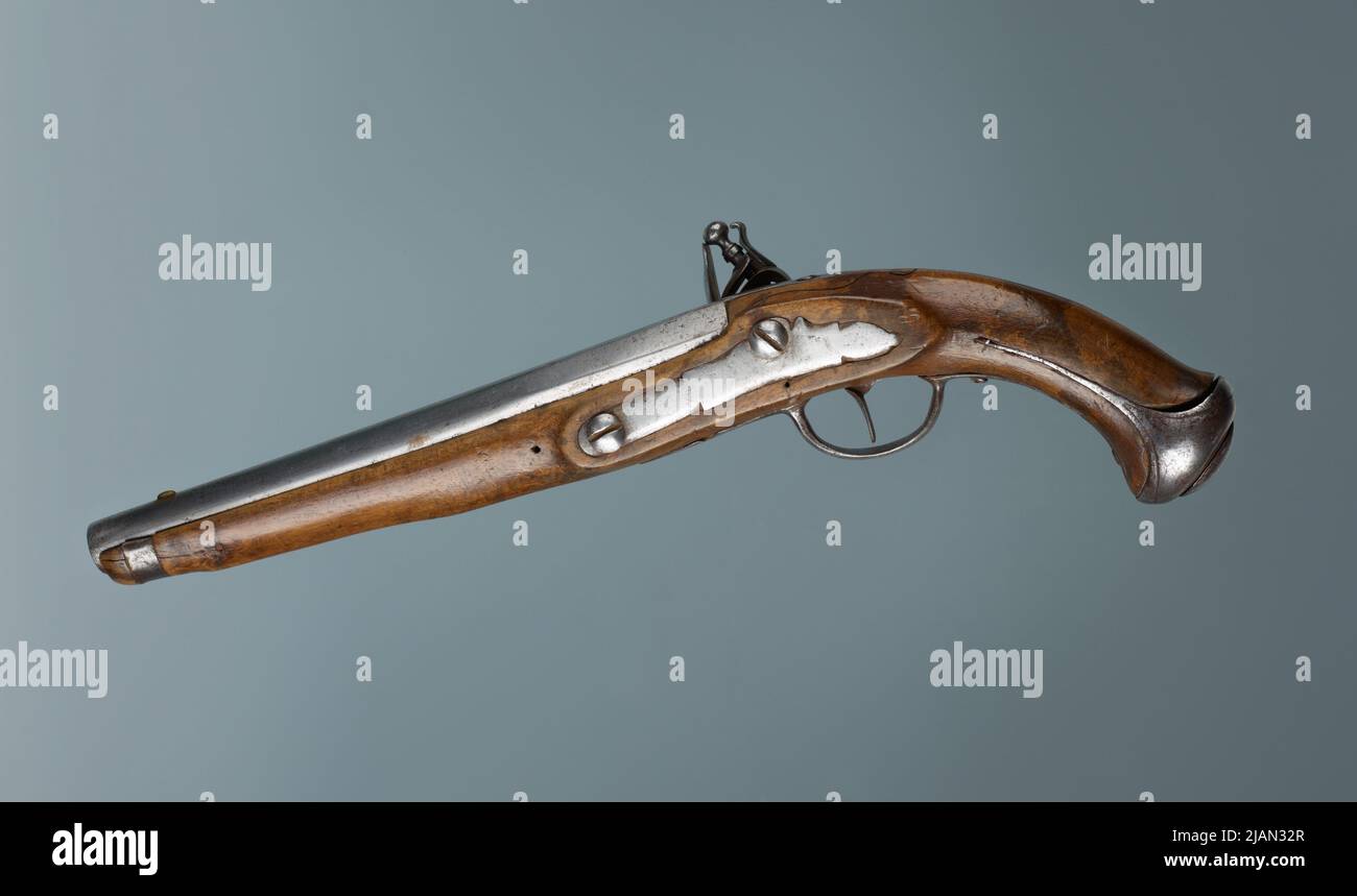 A cavalry pistol with a rock castle Stock Photo - Alamy