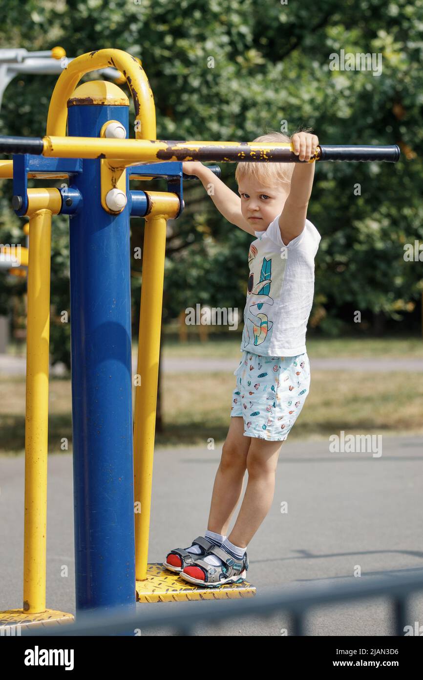 Boy physical training hi-res stock photography and images - Alamy