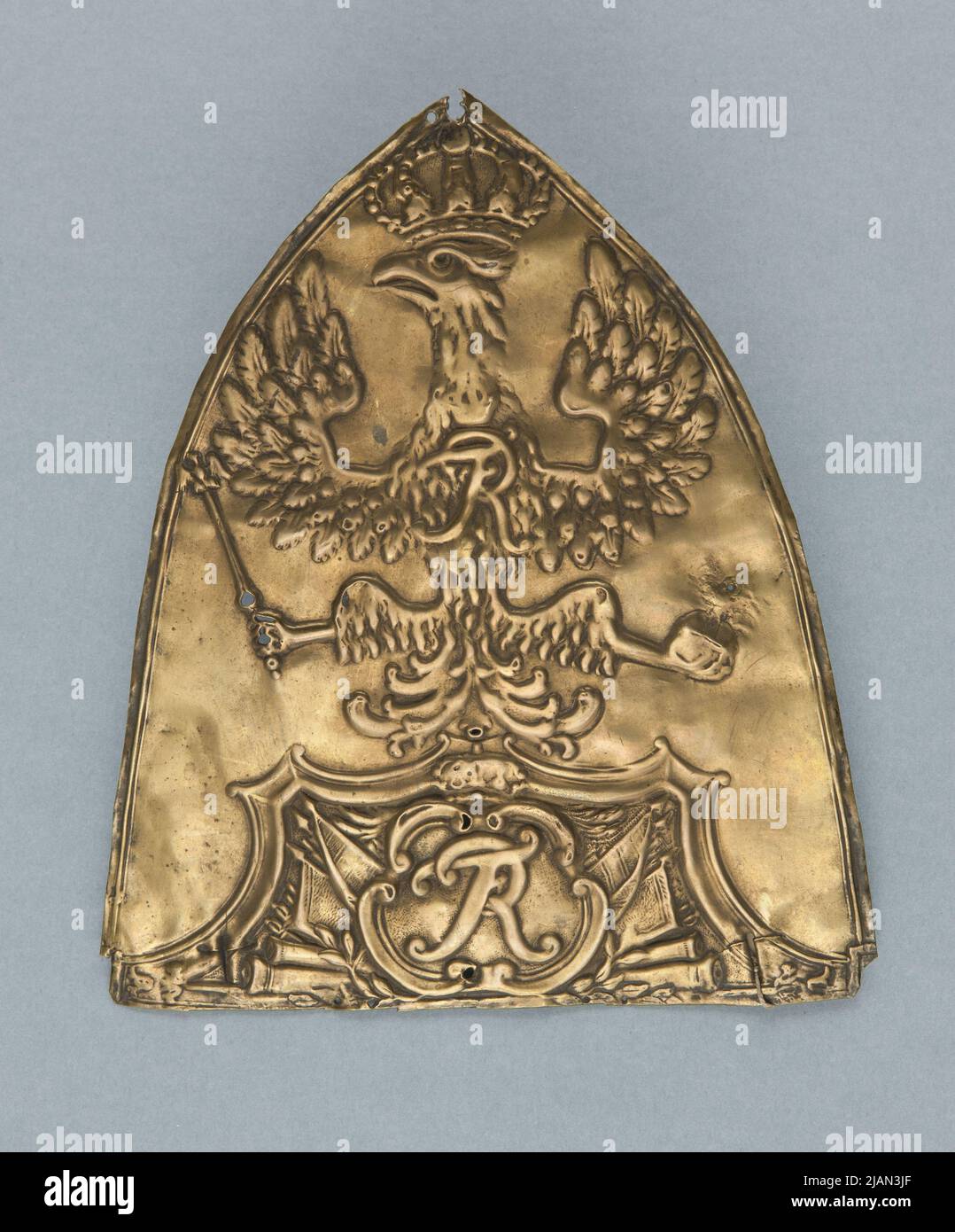 Sheet metal from the caps of Prussian physiliers Stock Photo - Alamy