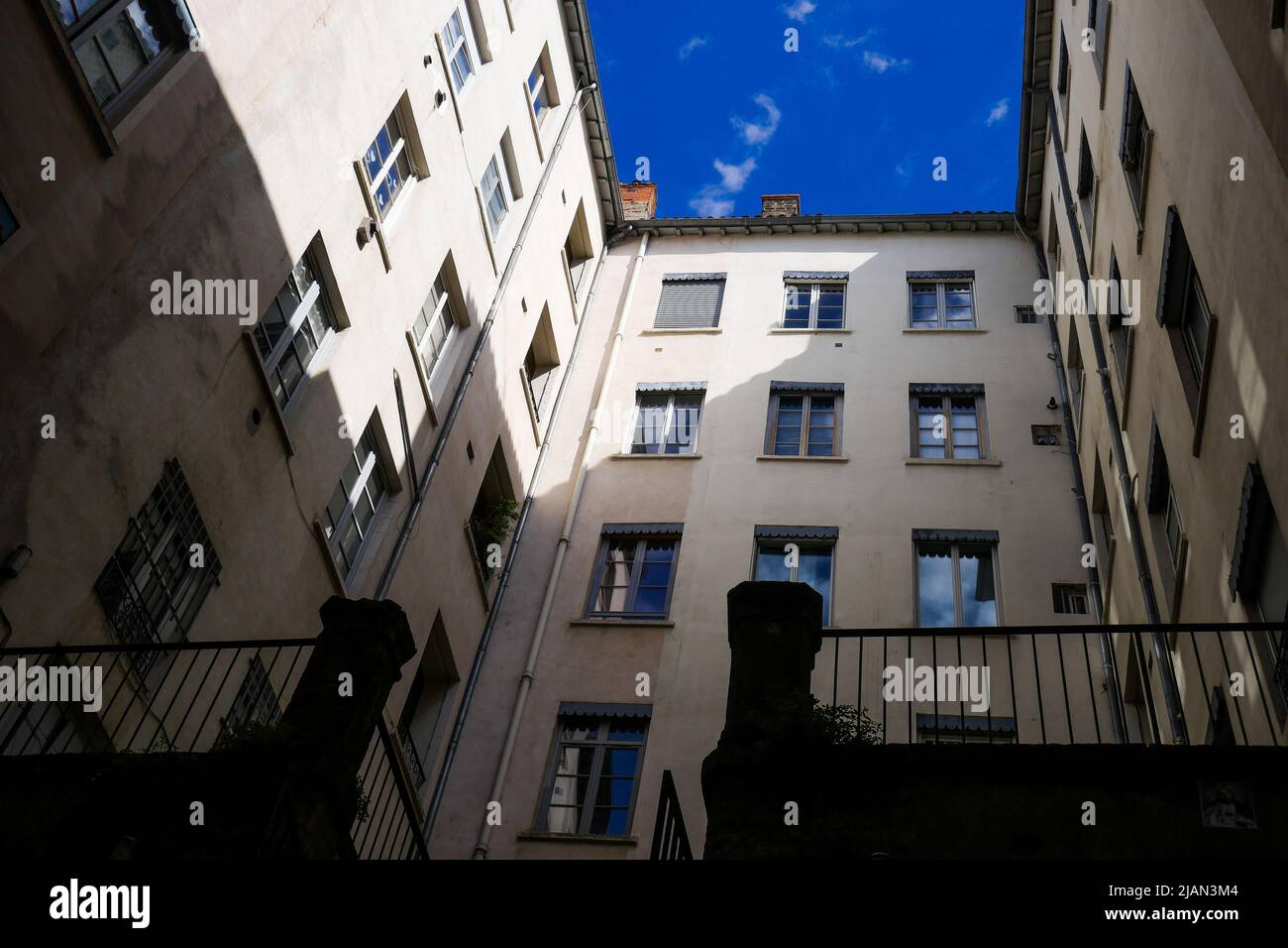 La Cour des Voraces, an historical place of Croix-Rousse district, Lyon ...