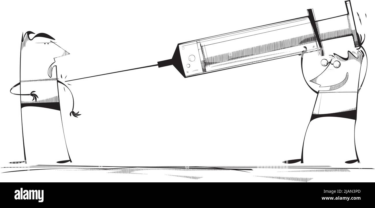 Man injects another with a Giant syringe Stock Vector Image & Art - Alamy